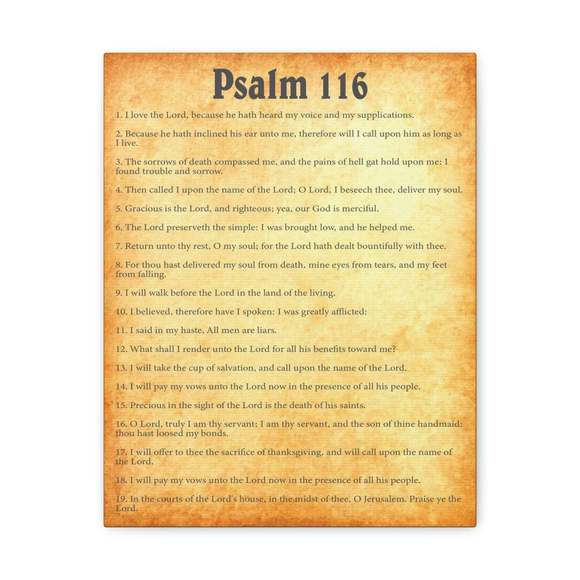 Express Your Love Gifts | Art | Scripture Sign Psalm 16 Chapter Gold Bible Canvas Christian Wall ...